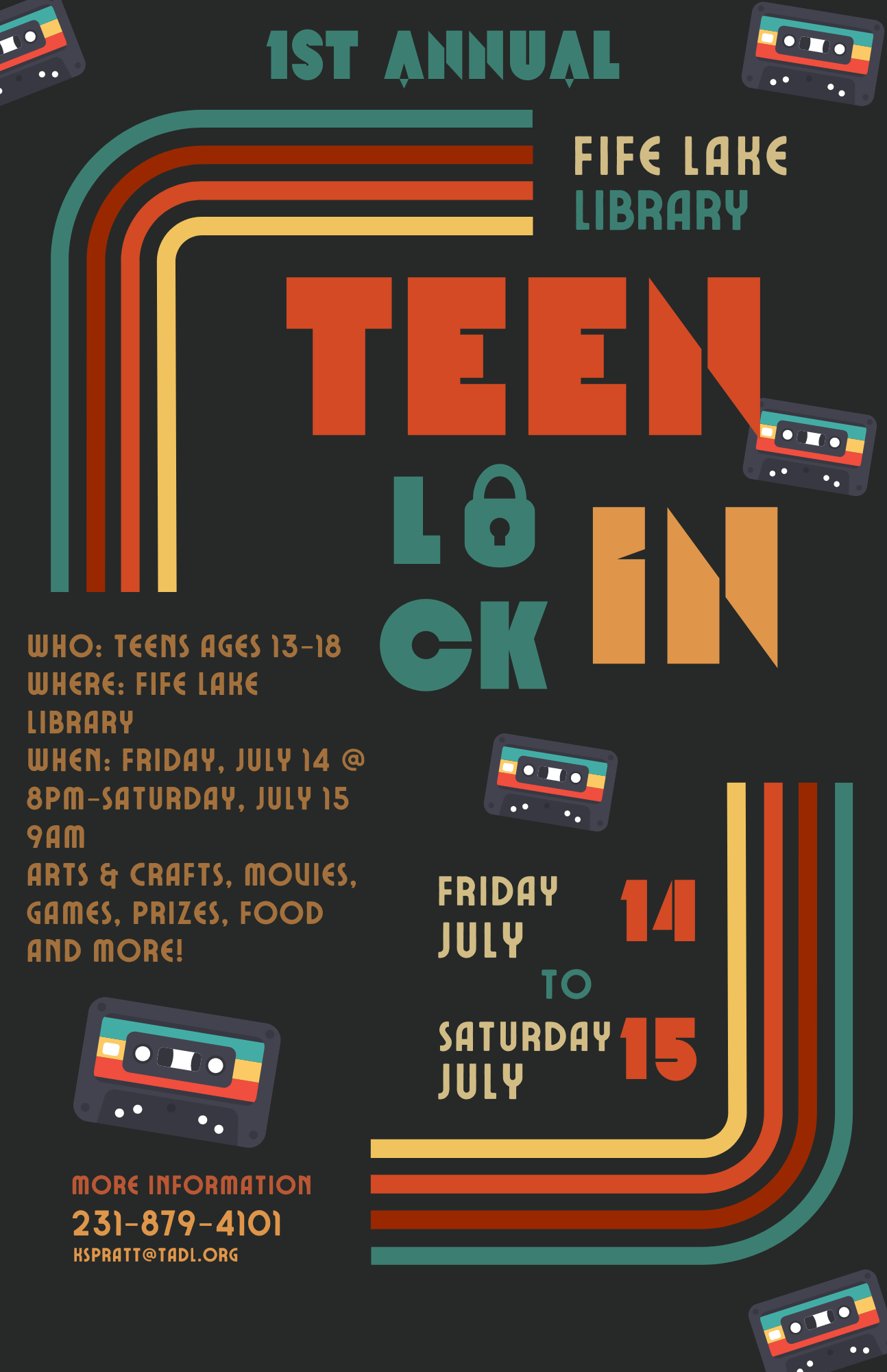 Summer Library Challenge Teen Program: 1st Annual Teen Lock-In ...
